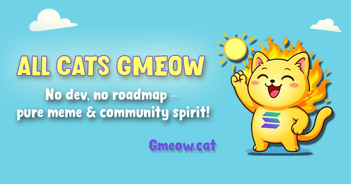 Gmeow – Meme Cat Token on Solana | Play Daily Lucky Spin & Earn Rewards